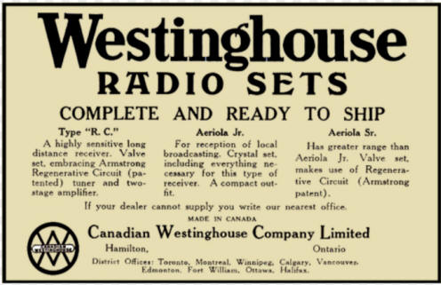 This radio was manufactured in Hamilton Ontario at the Westinghouse ...
